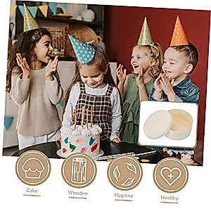 UPKOCH 2pcs Box Cheesecake Box Wooden Gift Boxes Mini Cake Stand 2 Tier Cake Stand Muffin Holder Box Cake Container Pie Dessert Round Cake Packaging Box Cake Dessert Box Packing Box Tray