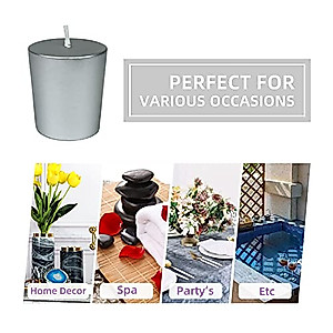 Zest Candle 12-Piece Votive Candles, Metallic Silver