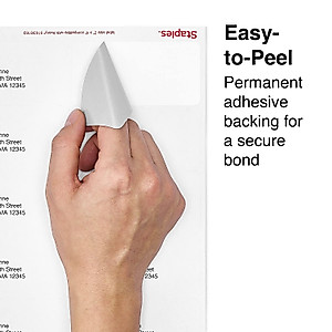 Staples 479877 Laser/Inkjet Shipping Labels 2-Inch x 4-Inch White 10 Labels/Sheet