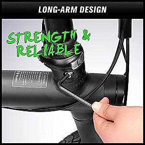 SWANLAKE 27PCS Allen Wrench Set, Hex Key Set Long Arm Ball End Hex Wrench Set, Inch/Metric T Handle Allen Wrench Set