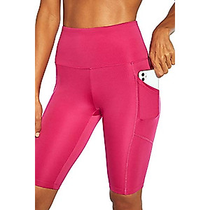 Bally Total Fitness Fiona Pocket Tummy Control 11" Bermuda Short, Fuchsia Red, Medium