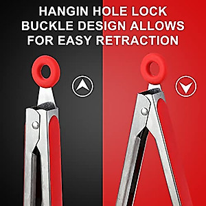 Mekbok Kitchen Tongs with Silicone Tips and Stands, Cooking Tongs, Bbq Grill Tongs, Set of 3