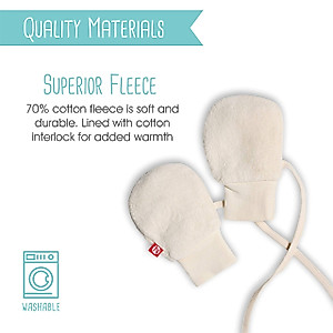Zutano Unisex Baby Cozie Lined Mitten, Cream, One Size