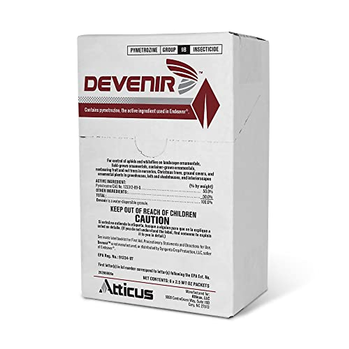 Devenir Pymetrozine 50% Insecticide (15 oz) by Atticus (Compare to Endeavor) - Controls Aphids and Whiteflies