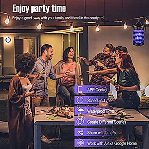 Smart Bug Zapper Indoor Outdoor Flying Insect Trap, Electric Zappers can be APP Remote and Voice Control, Compatible with Alexa and Google Home