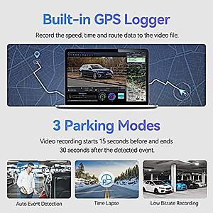 VIOFO A129 Pro Duo Dash Cam 4K + 1080P Front and Rear Dashcam, 5GHz WiFi GPS Built-in, Ultra HD Dual Car Camera, Sony 8MP Sensor, Buffered Parking Mode, G-Sensor, Motion Detection, WDR, Loop Recording