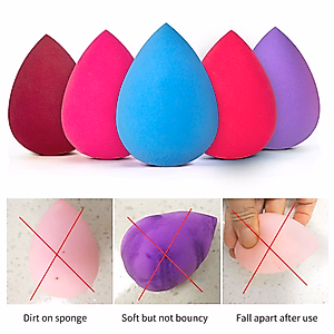 GUIGUDESN 5Pcs Makeup Sponges,Multi-Colored Facial Sponges Beauty Blender Sponge Egg Mix Sponge Foundation Applicator Makeup Sponge