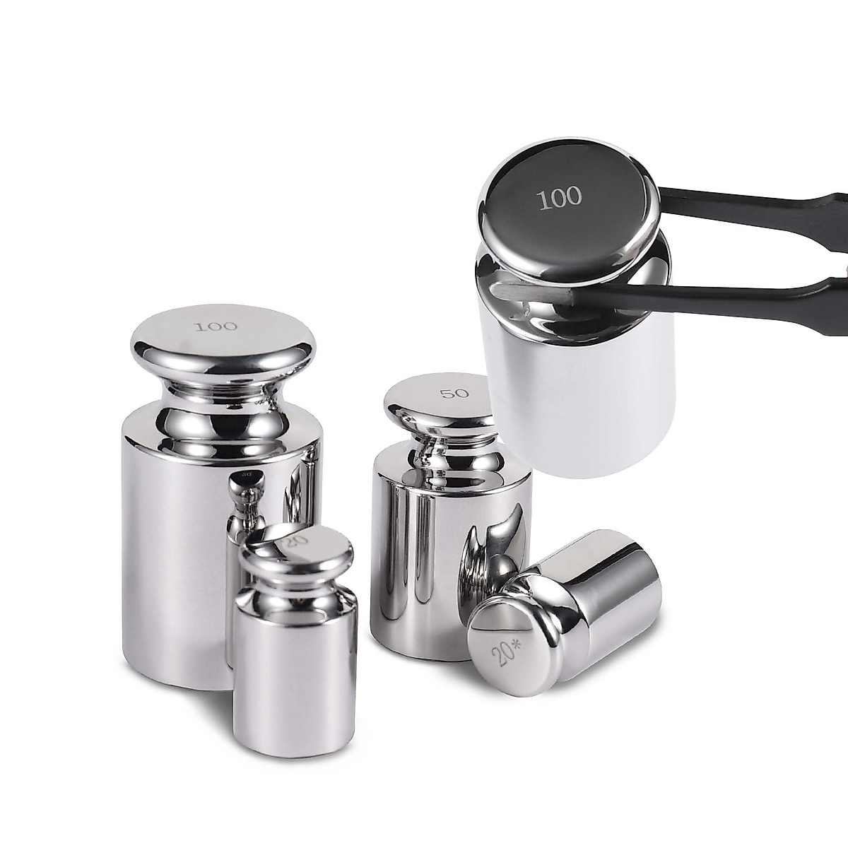 Goetland Certificated F1 Scale Calibration Weight Kit Set 25 pcs 1mg-1kg Stainless Steel High Precision for Balance Digital Scale Lab Education