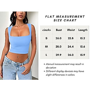 Meyeeka Cropped Tank Tops Going Out Crop Tops for Women Trendy Party Night Clubwear Della Robbia Blue M