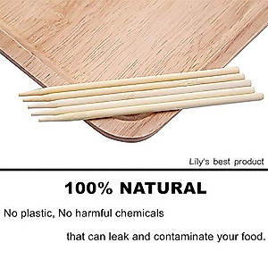 7 Inch Study Bamboo Skewers - 5mm Thick Natural Semi Point Bamboo Sticks BBQ Caramel Candy Apple Sticks for Corn Dog,Corn Cob,Cookie,Lollipop,Kabob,Gril.(100 pcs)