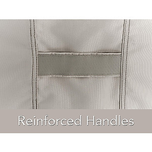 Covermates Round Dining Table/Chair Set Cover - Premium Polyester, Weather Resistant, Drawcord Hem, Patio Table Covers, 86DIAMETER x 30H, Stone