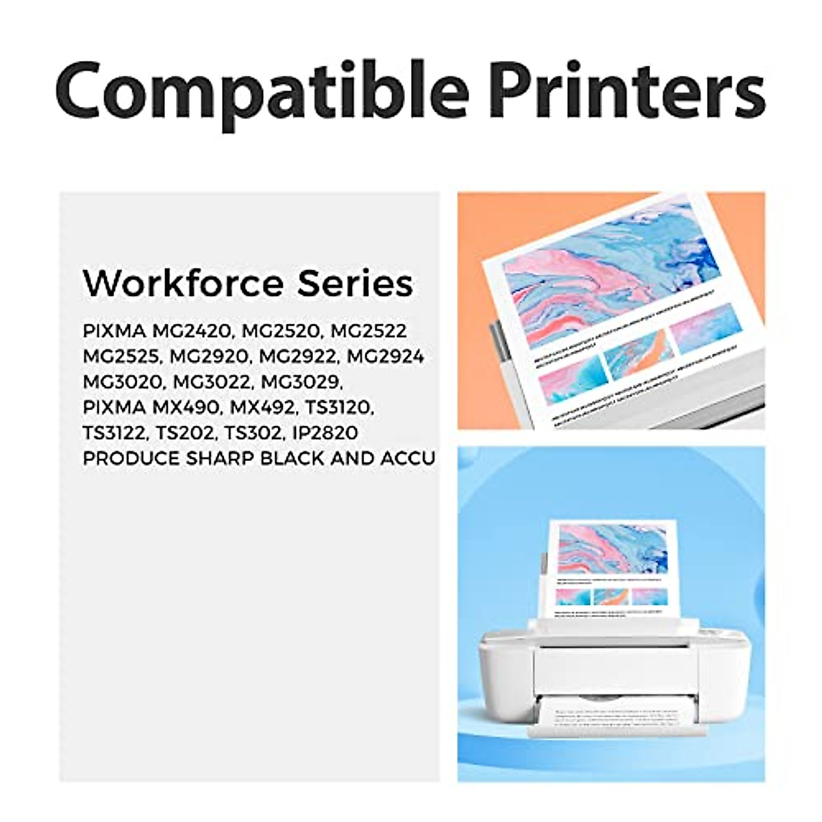 OA100 245XL 246XL Ink Cartridges Replacement for Canon 245 246 PG 245XL for Pixma MX490 TR4520 TS3122 MG2522 TS3322 MX492 TR4522 MG2500 TR4500 TS3300 MG2922 (1 Black, 1 Tri-Color) 245XL