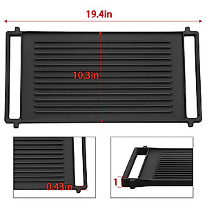 WB31X24998 Griddle Replacement Parts fits WB31X24738 Ge Griddle, 19" x 10" Griddle Plate for GE Stove Parts, Cast Iron Griddle Compatible With ge Stove Griddle Stove Top Griddle for Electric Stove
