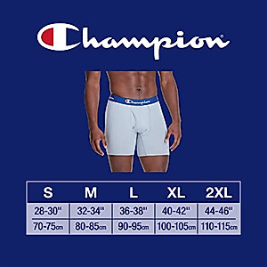 Champion Men's Underwear Boxer Briefs, Everyday Active, Lightweight Stretch, Multi-Pack, Black with Script Logo/Electric Cyan/Scarlet-3 Pack, Small