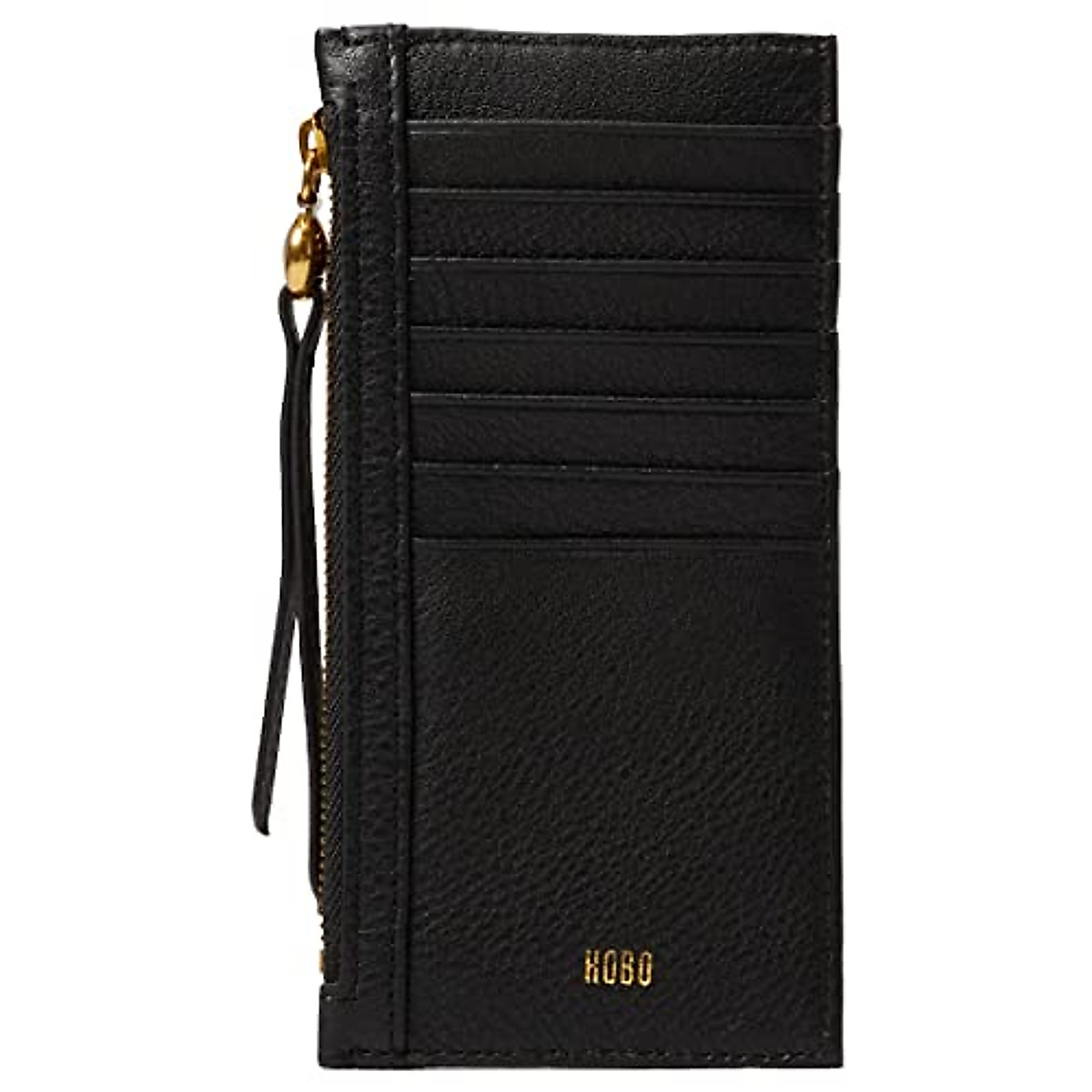 HOBO Carte Compact Wallet For Women - Hide Leather Construction With Multiple Card Slots And Zipper Pocket, Durable and Handy Wallet Black One Size One Size