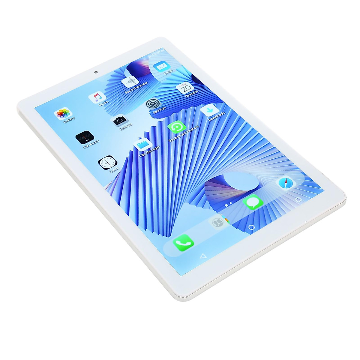 Honio Tablet PC, Silver 100-240V 5G WiFi Dual Card Dual Standby 4GB RAM 64GB ROM 10.1 Inch Tablet 10 (US Plug)