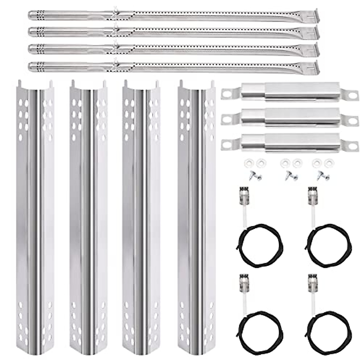 Aibabcue Grill Replacement Parts for Charbroil 463347418, 463347017, 463342119, 463376017, 463335517, 463332718 Gas Grill, Stainless Steel Heat Plate, Grill Burner for 463347418 Charbroil Grill Parts