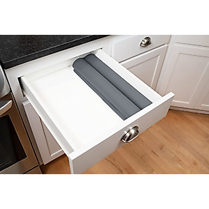 gasaré, Set of 2, Extra Large, Thick, Silicone Mats for Kitchen Counter, Heat Resistant Mats, Countertop Protector, Non-Slip, Easy to Clean, 25 x 17 Inches x 1.4mm, Gray