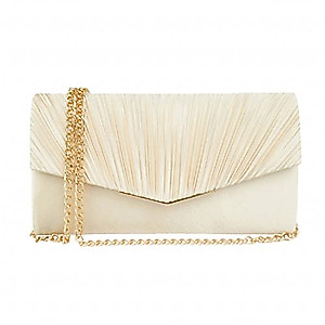 Vtitaxy Large Clutch Evening Bag Purses for Women Wedding, Satin Sparkling Envelope Handbags Formal Bridal Prom Foldover Bag