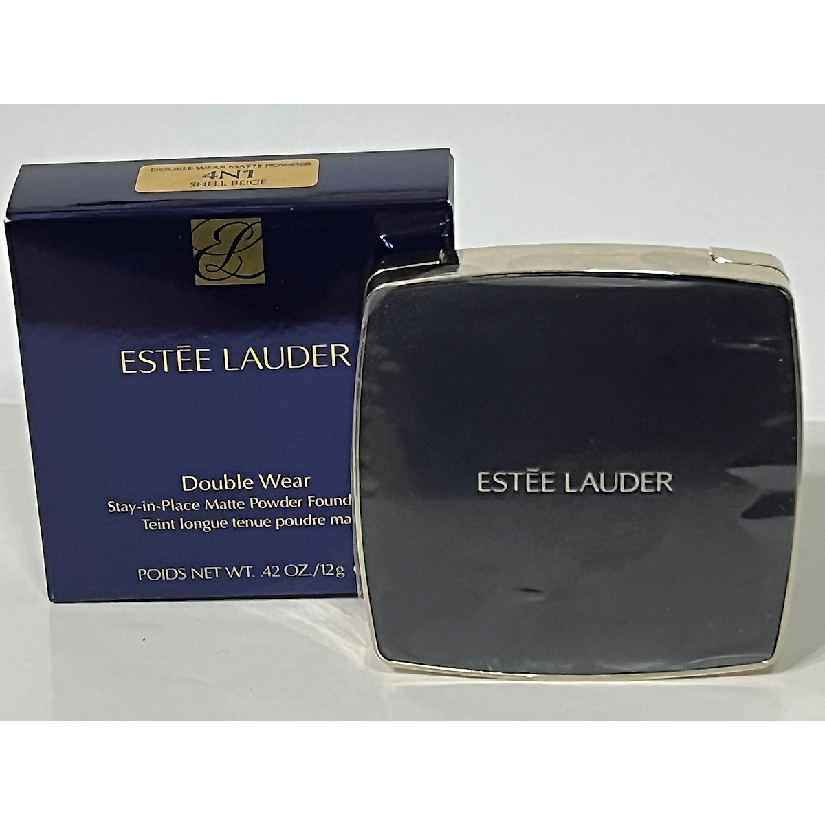 Estee Lauder Double Wear Stay-in-Place Matte Refillable Powder Foundation 4N1 Shell Beige, 0.42 oz/ 12 g