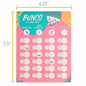 Bunco Scoresheet Refills - 75 Scoreboards & 25 Table Sheet Tally Pads - Must-Have Party Supplies, Fun Learning Activities, & Extra Game Pieces for Family Night, Rec Rooms, & Fundraisers