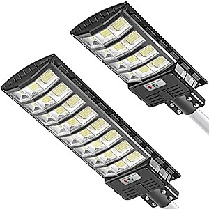 BUYTHA Solar Street Lights Outdoor Waterproof,1000W,600W LED Street Lights Solar Powered with Radar Sensor and Remote Control,Dusk to Dawn Solar Outdoor Light for Parking Lot,Garage and Yard