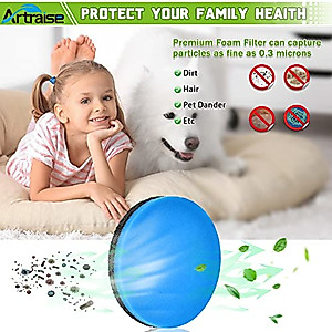 Vacuum Filter For Bissell Style 1214 Cleanview Swivel Rewind & PowerGlide Pet Powerlifter and PowerForce Cleaner, Compare to Part # 12141, 5 Pack Foam Filters