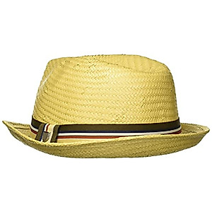 Brixton mens Castor Straw Hat Fedora, Tan, X-Large US