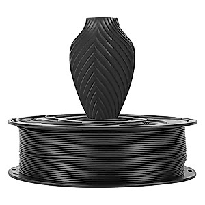 3D Printer Filaments, PLA Filament 1.75mm, 1kg(2.2lbs) Spool-Dimensional Accuracy +/- 0.02mm, Neatly Arranged No Bubbles, Compatible for Ender 3 Pro/Ender 3 V2/S1/CR-20/Voxelab Aquila C2, Silk Black