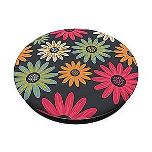 Modern Florals on Grey PACJ0194 PopSockets PopGrip: Swappable Grip for Phones & Tablets
