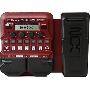 Zoom B1X FOUR Bass Guitar Multi-Effects Processor with Expression Pedal & AD-16 AC Adapter, 9V AC Power Adapter Designed for Use with Guitar, Bass, and Acoustic Effects Pedals