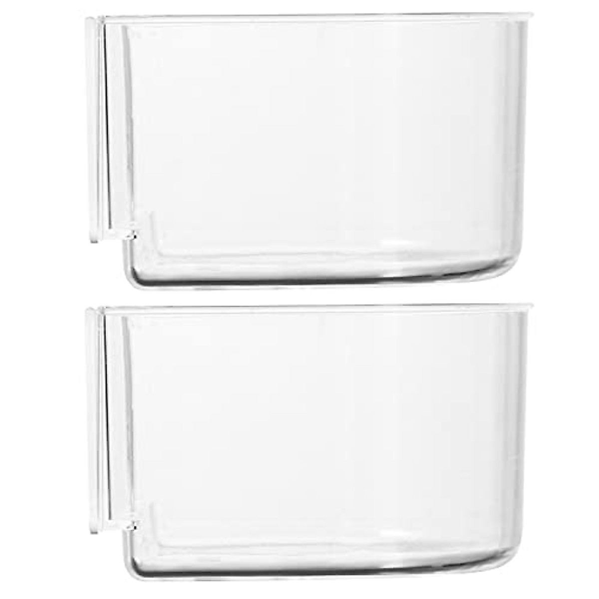 Mipcase 4pcs Bird Cups, Budgerigar Bowl, Animal Feeders Trough Winged Feeders, Cages for Conure Bowls, Thickened Cup Spillage Accessorytransparent Pet Small Canary Accessory Parrot Seeds