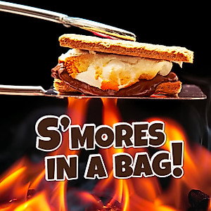 Marshmallow Smores Flavored Mini Marshmallows Candy - Mix of Chocolate Covered & Vanilla Coated - Individual Packets, 1.97 oz, Pack of 18 - Perfect for Hot Chocolate, and Snacking