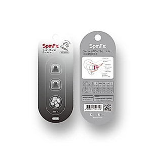 SpinFit CP240 Double Flange - L - Patented Silicone Eartips for Replacement (1 Pair, Insert Included)(for Nozzle Diameter from 4.5-5m, w/Insert from 3-3.5mm)