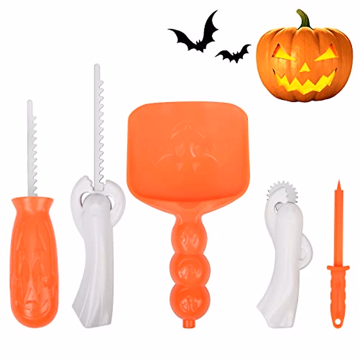 Kalafun Halloween Pumpkin Carving Kit - Halloween Pumpkin Carving Tools Heavy Duty Pumpkin Carving Set for Kids