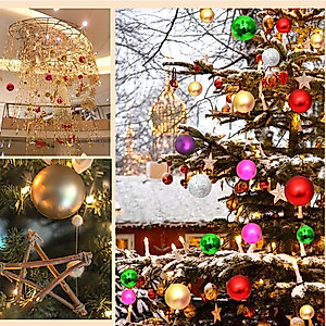 Christmas Ball Ornaments Set Christmas Tree DecorationsShatterproof Large Candy Gold Plastic Holiday Xmas Hanging Ornament for Christmas Tree Outdoor Indoor Gifts Deals