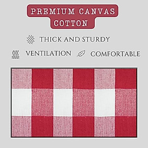 WHITEWRAP Bib Apron with 2 pockets | 2-Pack | 35”x28” with Adjustable Neck | Red and White Checked | Unisex Apron Long Ties | Commercial Apron for Cooking, Chef and Restaurant| Kitchen BBQ Painting