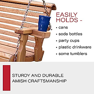 Amish Casual Heavy Duty Cupholders (Cedar Stain)
