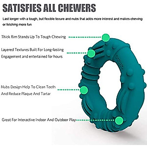 GUCHO Updated Ultra Durable Dog Chew Toys for Aggressive Chewers Nearly Indestructible Natural Rubber Dog Toys - Tough Strong Dog Teething Toys for Medium Small Dogs