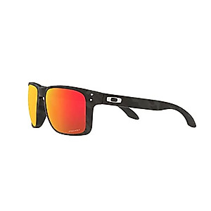 Oakley Men's OO9417 Holbrook XL Square Sunglasses, Matte Black Camouflage/Prizm Ruby, 59 mm