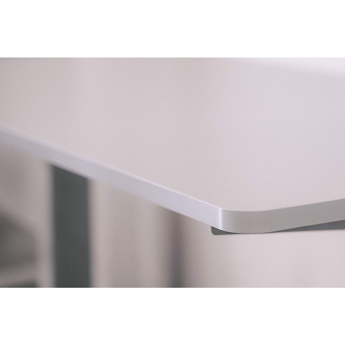 ErgoMax Rectangular Chipboard Tabletop for Standard and Height Adjustable Home and Office Desk Frames, 47.2 Inch Long, Gray