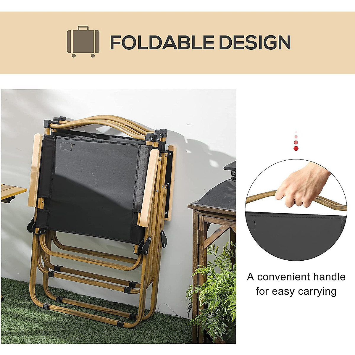 Mrzneaoch Small Folding Chair, Camping Chairs Folding Chair Camping Outdoor Foldable Chair Lightweight Camp Chair Outdoor Lawn Chair - Steel Frame Support 550 Lbs