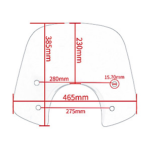 TAZGANTAX Motorcycle Windscreen Windshield Wind Deflector Protector Wind Screen compatible with Piaggio Ves-pa GT200 GTS250 GTS300 2018 2019 2021 2022 All year (Clear)