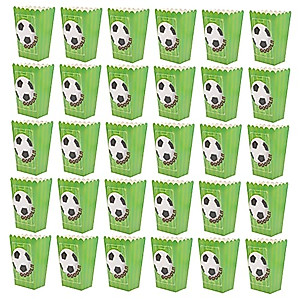 UPKOCH 30pcs Popcorn Boxes Popcorn Popcorn Paper Bag Disposable Dessert Cups Containers for Food Disposable Snack Containers Paper Popcorn Boxes Soccer Popcorn Buckets Candy Box Green