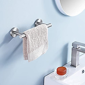 KES 6.7 Inches Hand Towel Bar for Bathroom Towel Holder Kitchen Dish Cloths Hanger SUS304 Stainless Steel RUSTPROOF Wall Mount Brushed Steel, Total Length 9.1 Inch, A2000S23-2