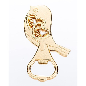 50 Packs Lovebirds Shape Love Forever Heart Design Bottle Openers for Wedding Favors to Guests, Bridal Shower Party Gifts, Souvenirs or Decorations for Guests (Lovebirds)