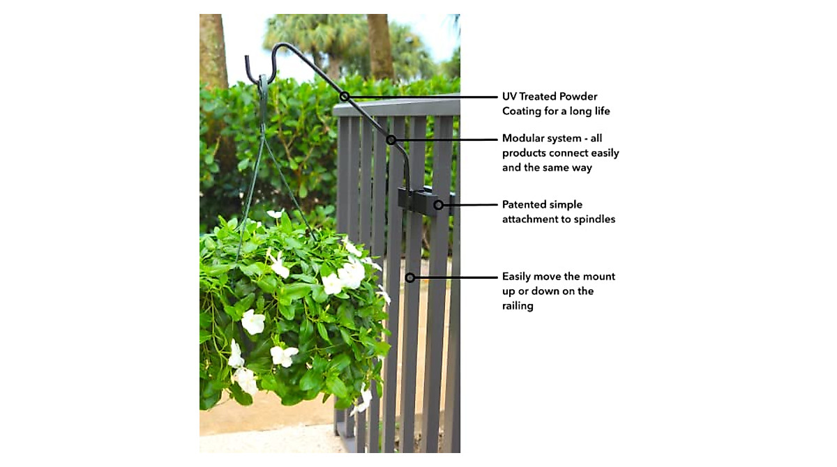 Hold It Mate Multi-Use Hook Kit for Deck Railings - 15lbs Capacity