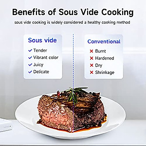 Sous Vide Machines,Joule Sous Vide Cooker 1100W, Wifi Connect App Control with Recipe Ultra-quiet Fast-Heating Immersion Circulator Temperature and Time Digital Display