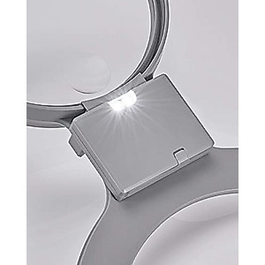 EasyLifeCare Hands Free Chest Rest LED Magnifier - Neck Wear Visual Aid Illuminated Magnifying Glass for Low Vision & Visually Impaired Seniors - Portable - Gifts for Mom, Dad, Grandmother, Women, Men