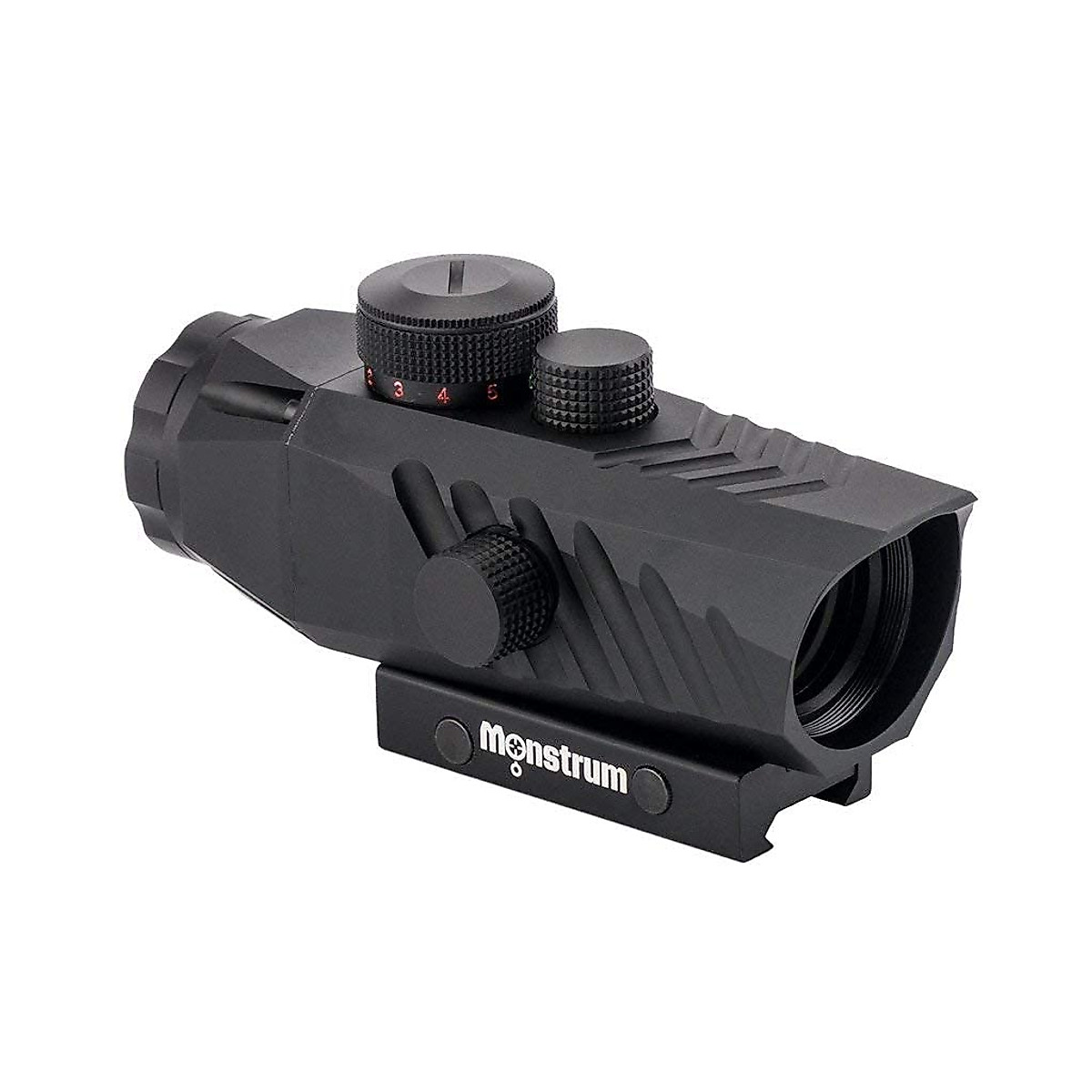 Monstrum P330 Marksman 3X Prism Scope | RM5-AH Adjustable Height Riser Mount with Quick Release | Bundle